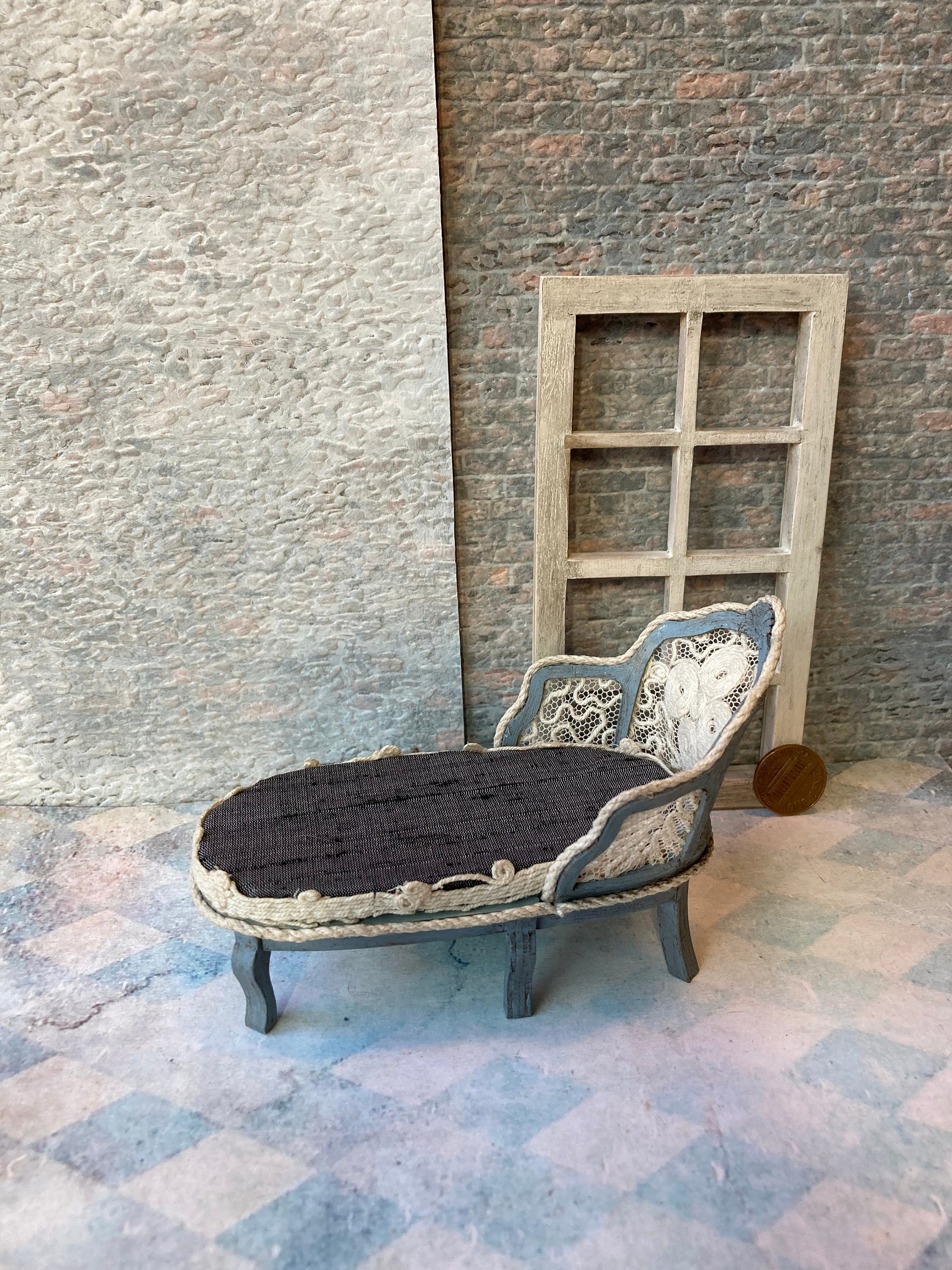 Miniature Doll House 1 Inch 12 Scale Window Frame Wood Interior Prop ...