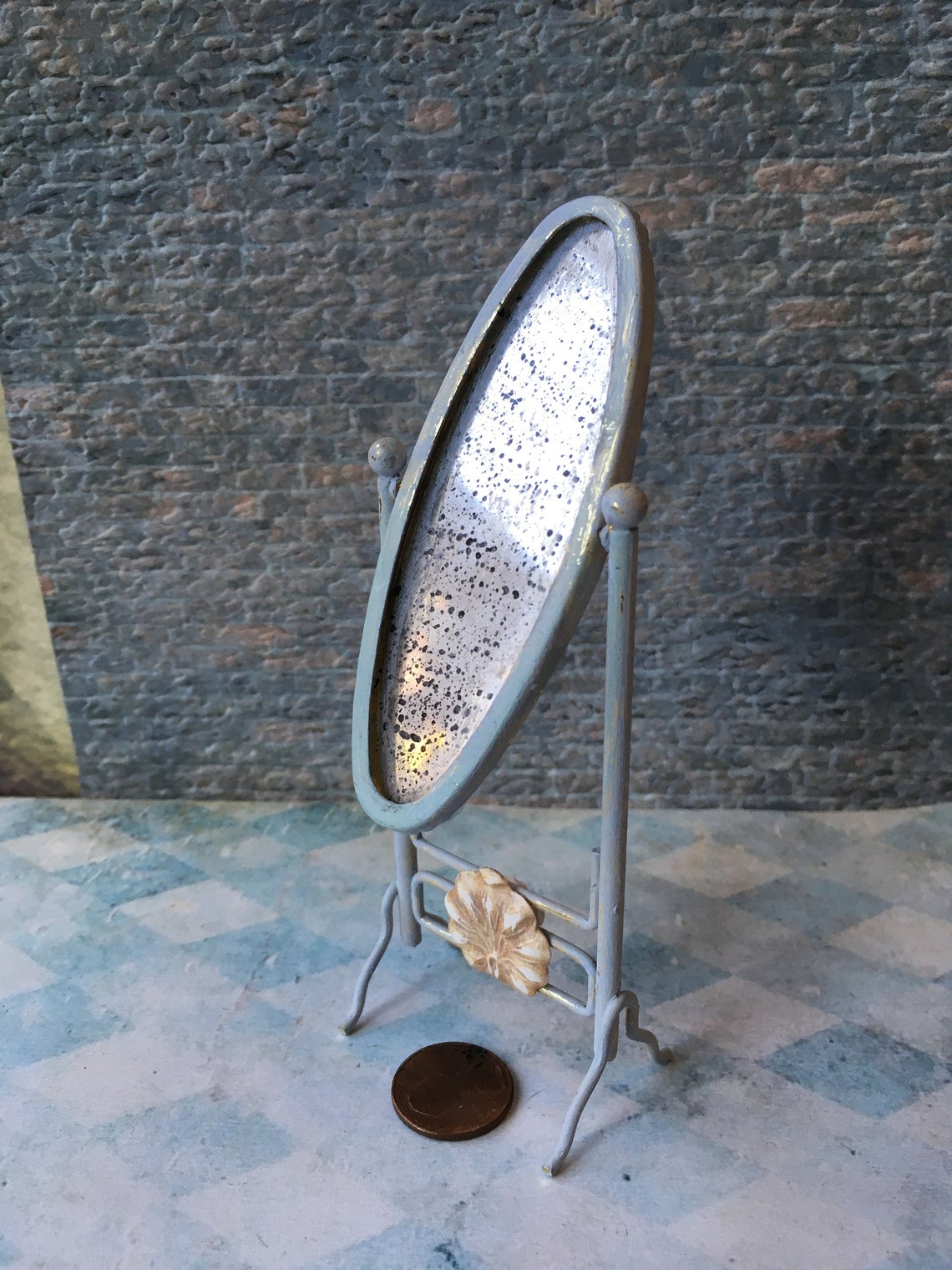 Miniature Doll House Standing Mirror Dressing Full Length Tilt - Etsy