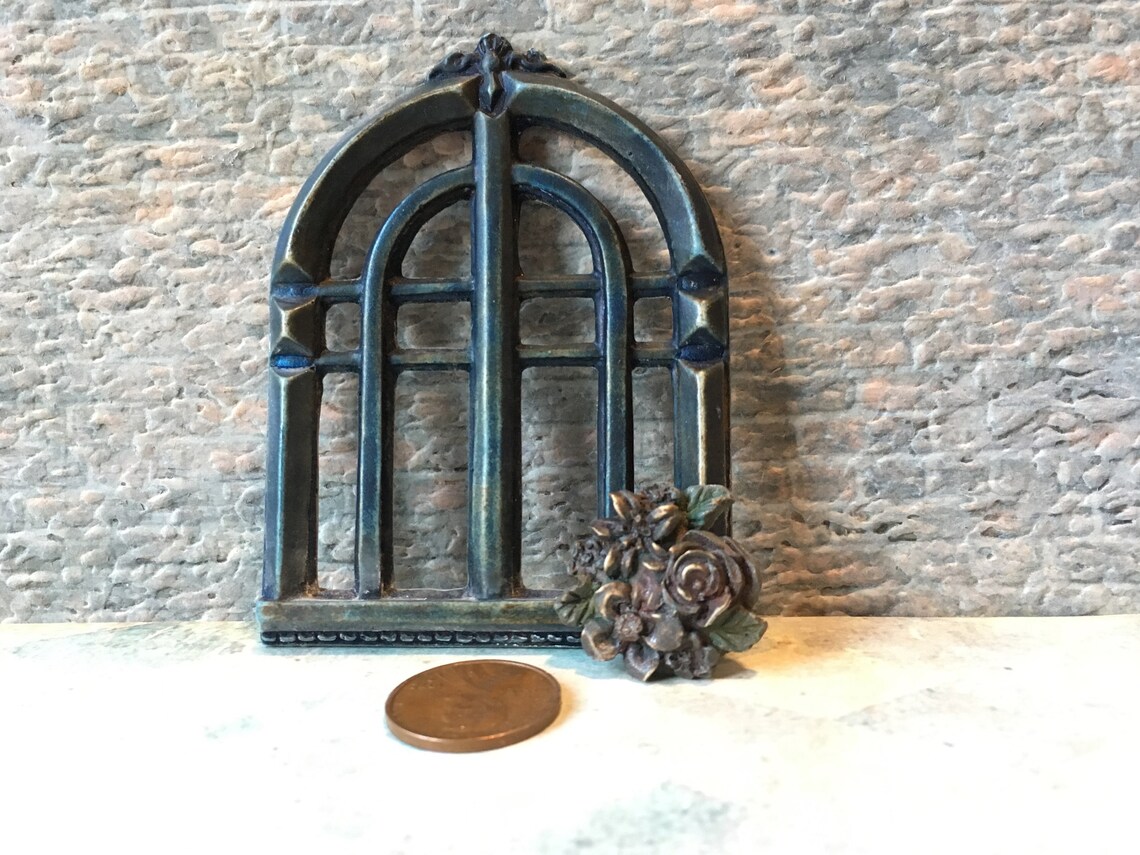 Miniature doll house window mirror frame ornament shabby decor | Etsy