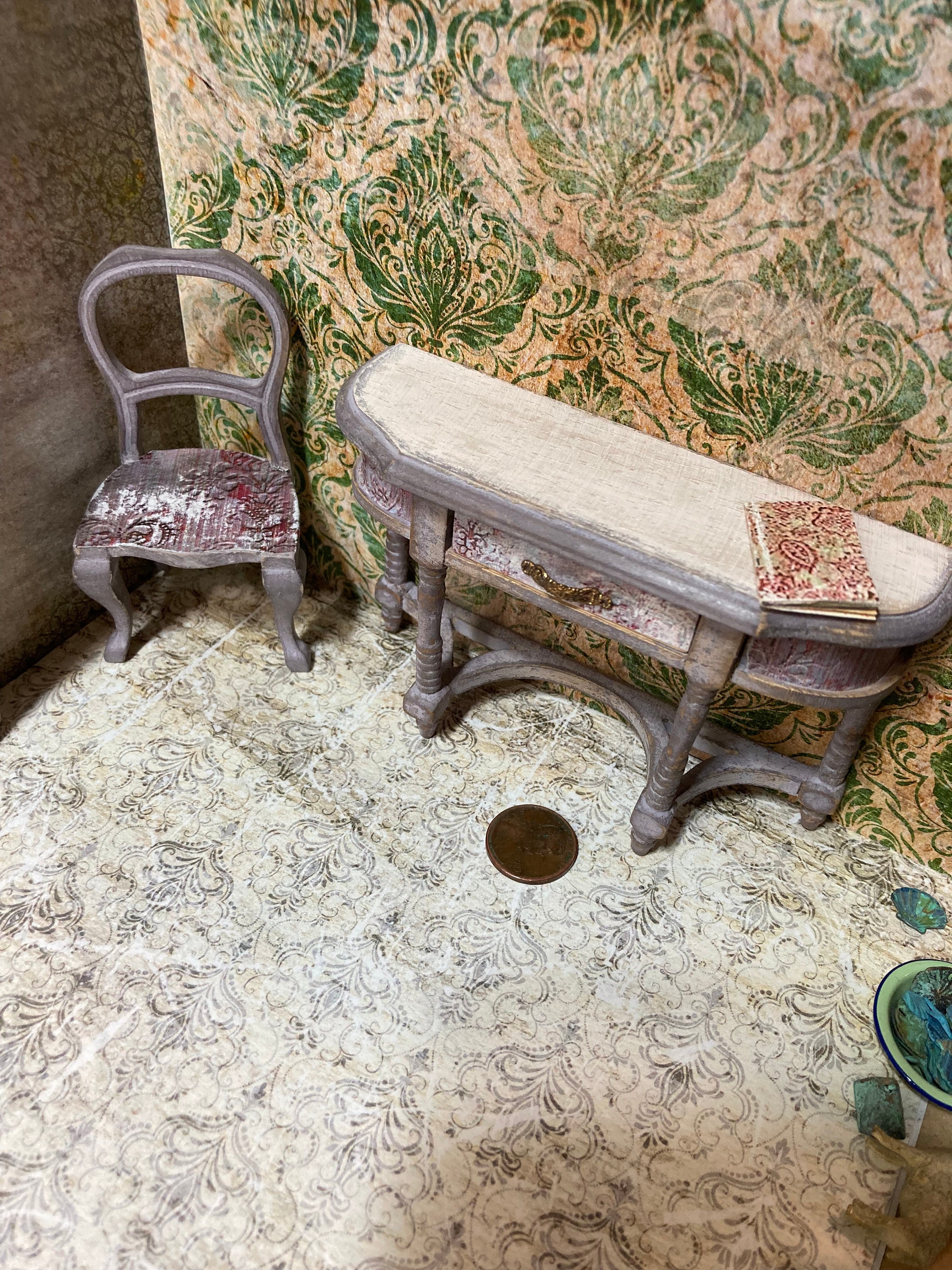 Miniature Doll House Hall Foyer Entryway Desk Sideboard Table - Etsy