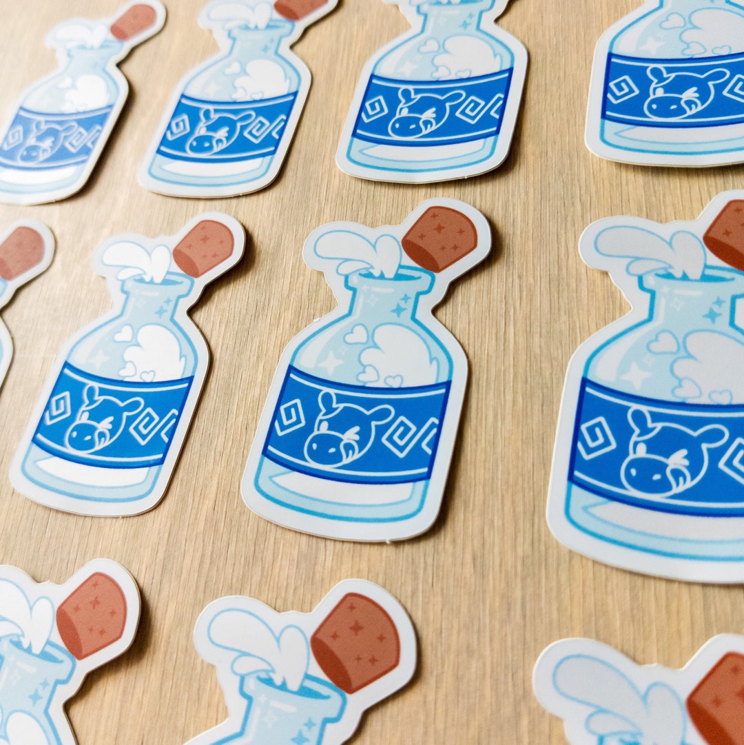 Fresh Milk Vinyl Sticker | Waterproof, Cute Stickers, Laptop, Journal ...