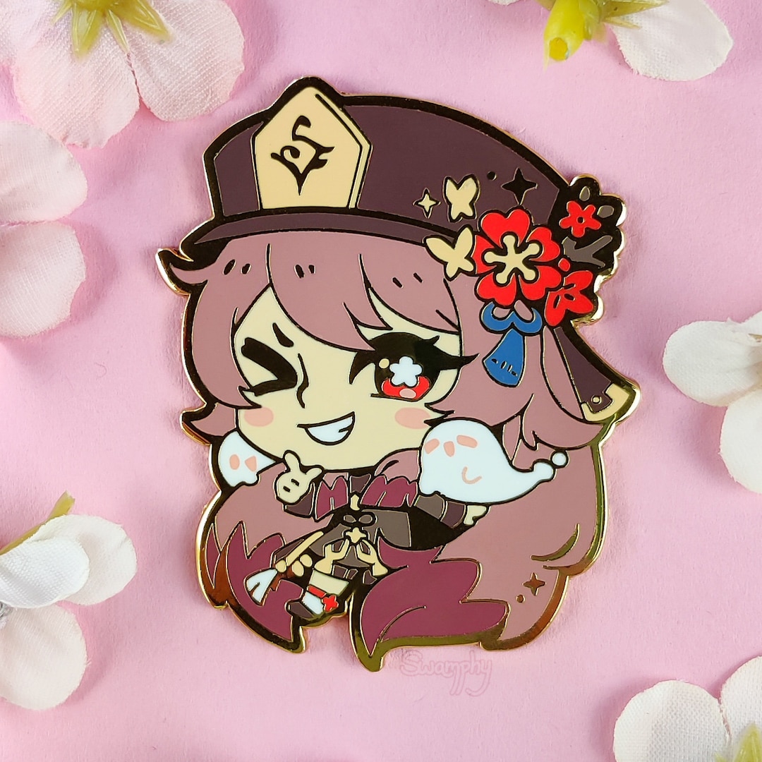 HUTAO Enamel Pin - Genshin Impact, Pyro Vision, Ghosts, Liyue, Genshin ...