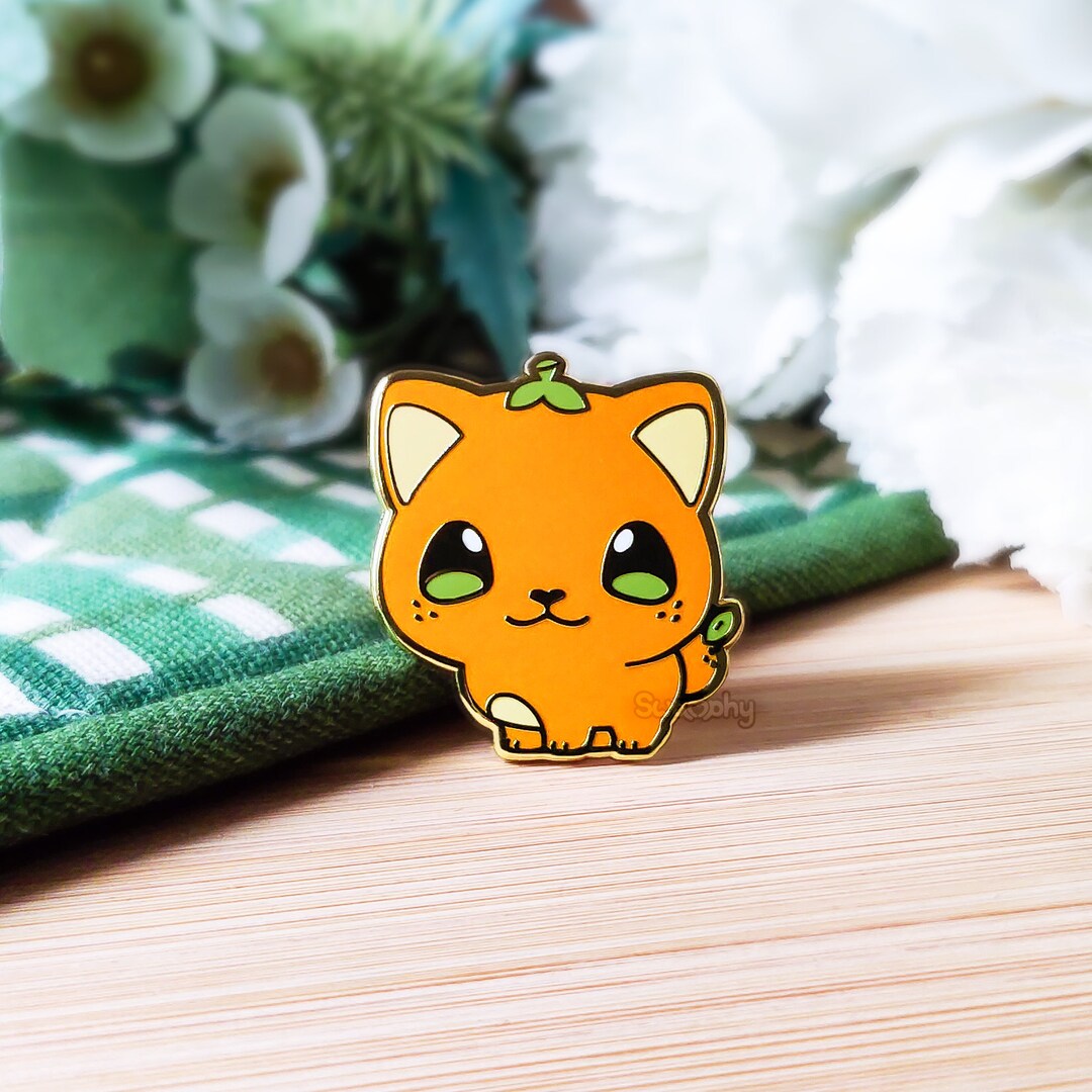 TANGY Enamel Pin | Orange, Cute Cat, Ginger Cat, Kawaii, Pet, Tabby ...