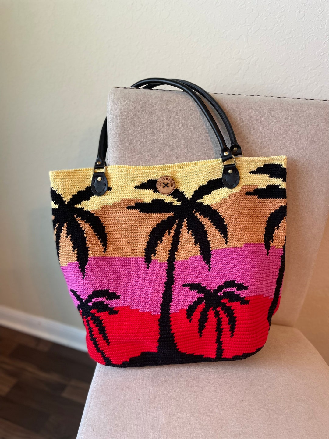 Palm Tree Tote Bag - Etsy