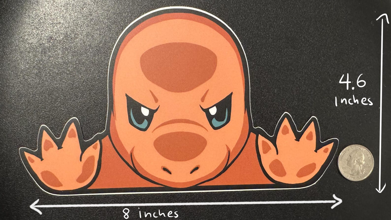 Char Angry Poke Peeker Decal - Etsy