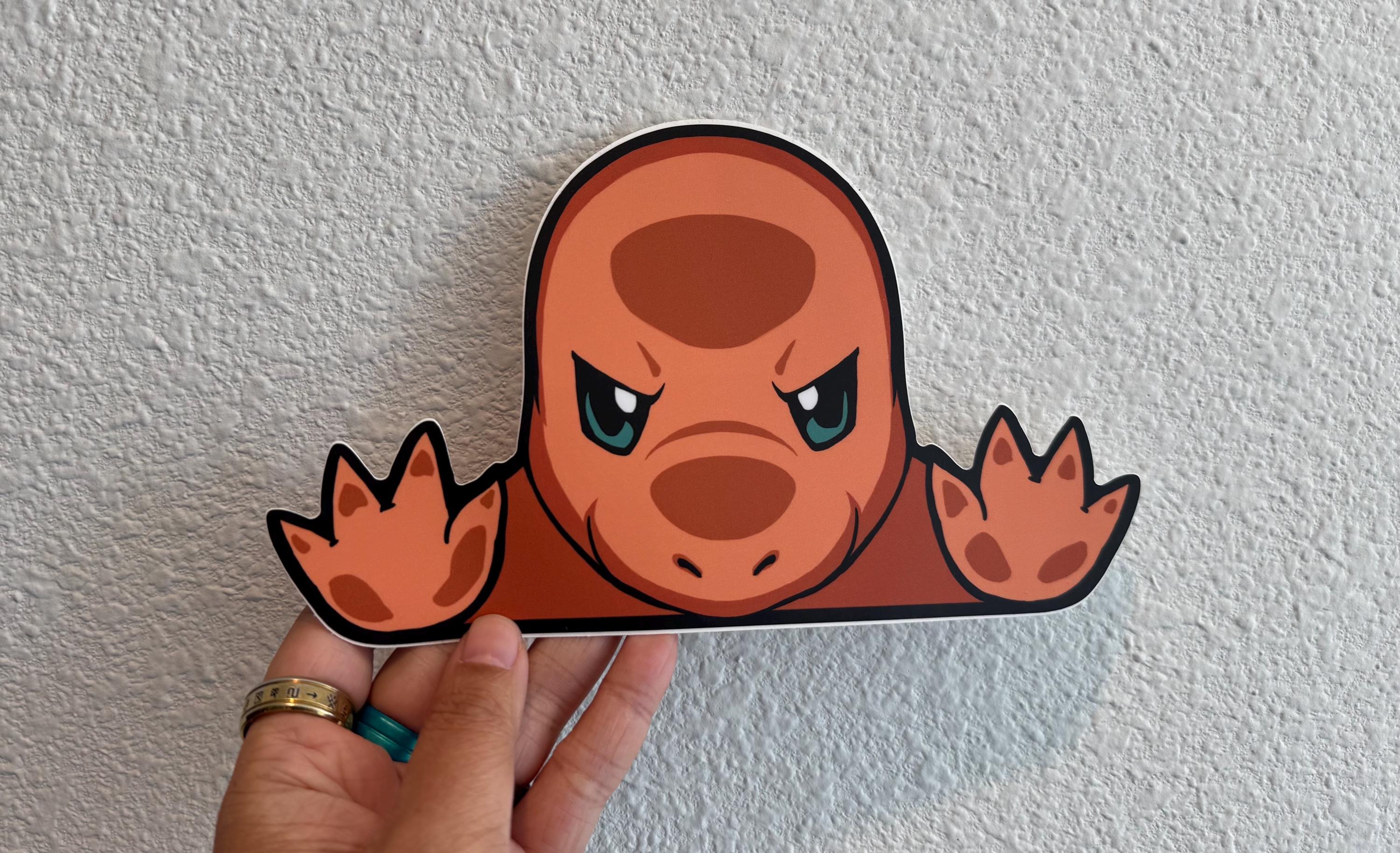 Char Angry Poke Peeker Decal - Etsy