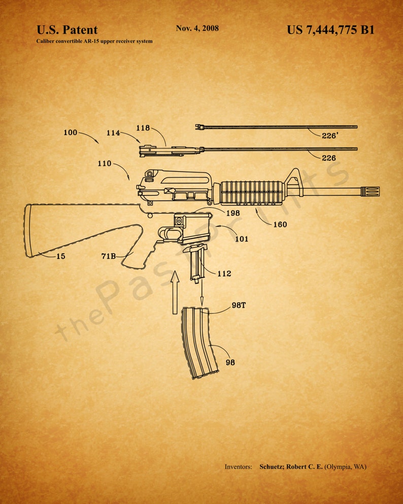 AR 15 Printable AR 15 Gun Art Gun Print Gun Poster - Etsy