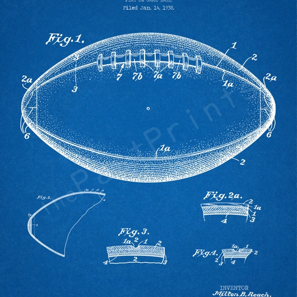 Football Patent Printable - Etsy
