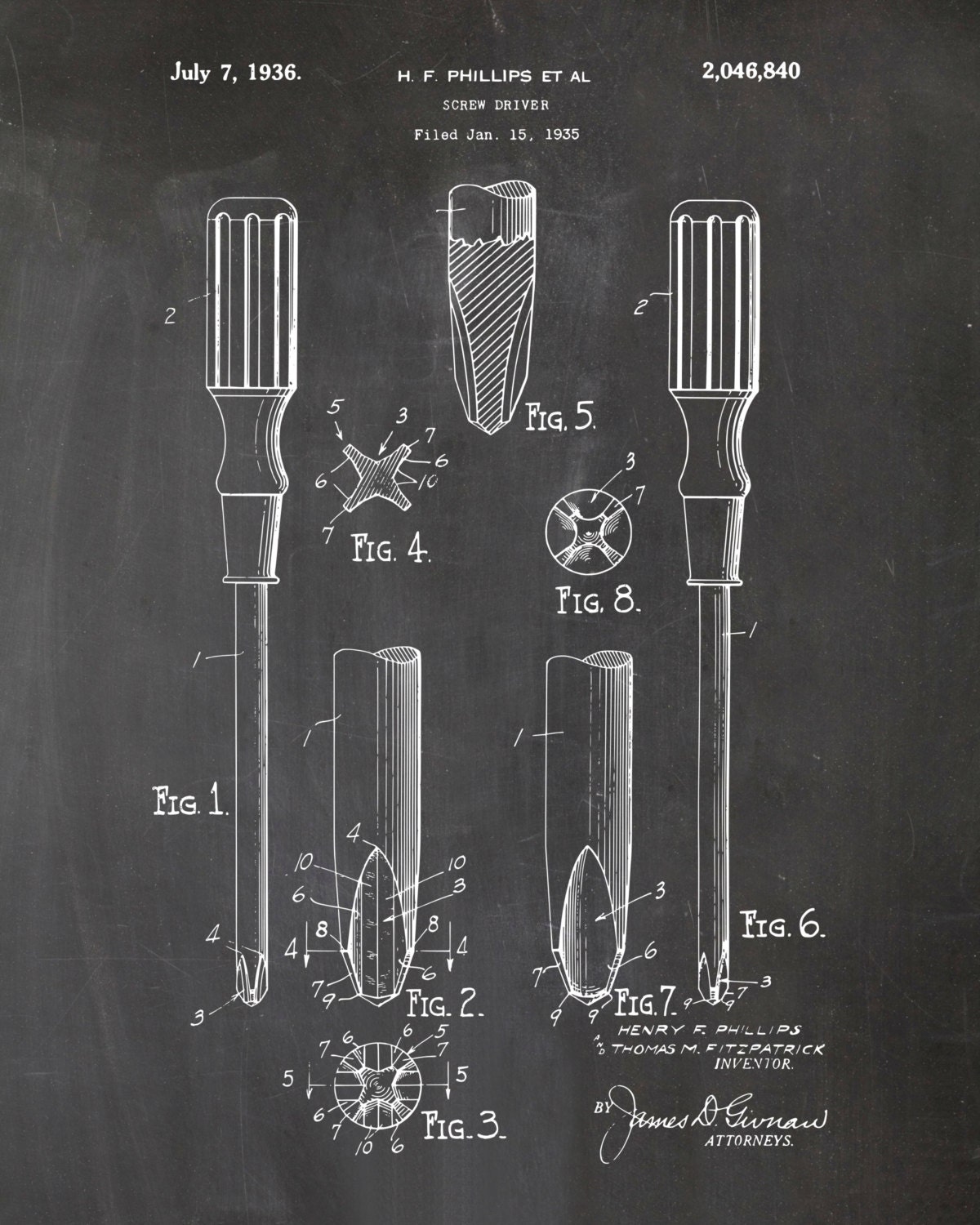INSTANT DOWNLOAD 5 JPG Patent Print Patent Art Poster Man Cave Tools ...