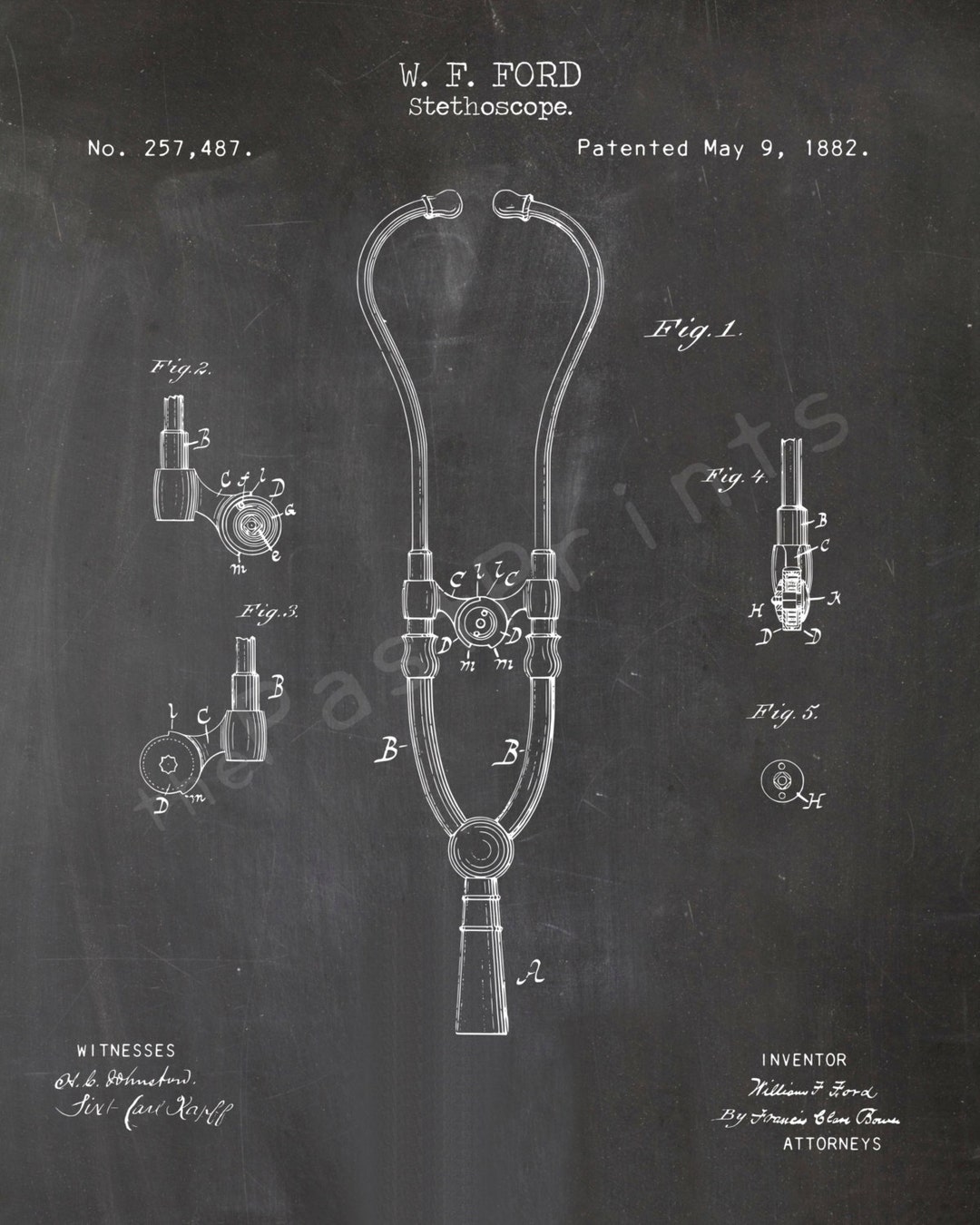 Stethoscope Printable | Medical Art | Medical Decor | Doctor Office ...