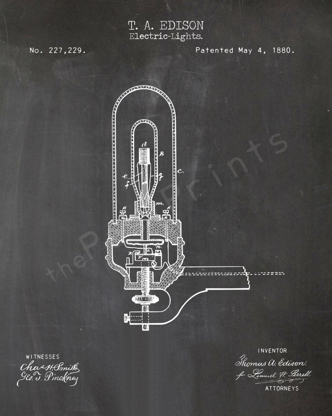 Edison Printable Thomas Edison Light Bulb Edison Art - Etsy India