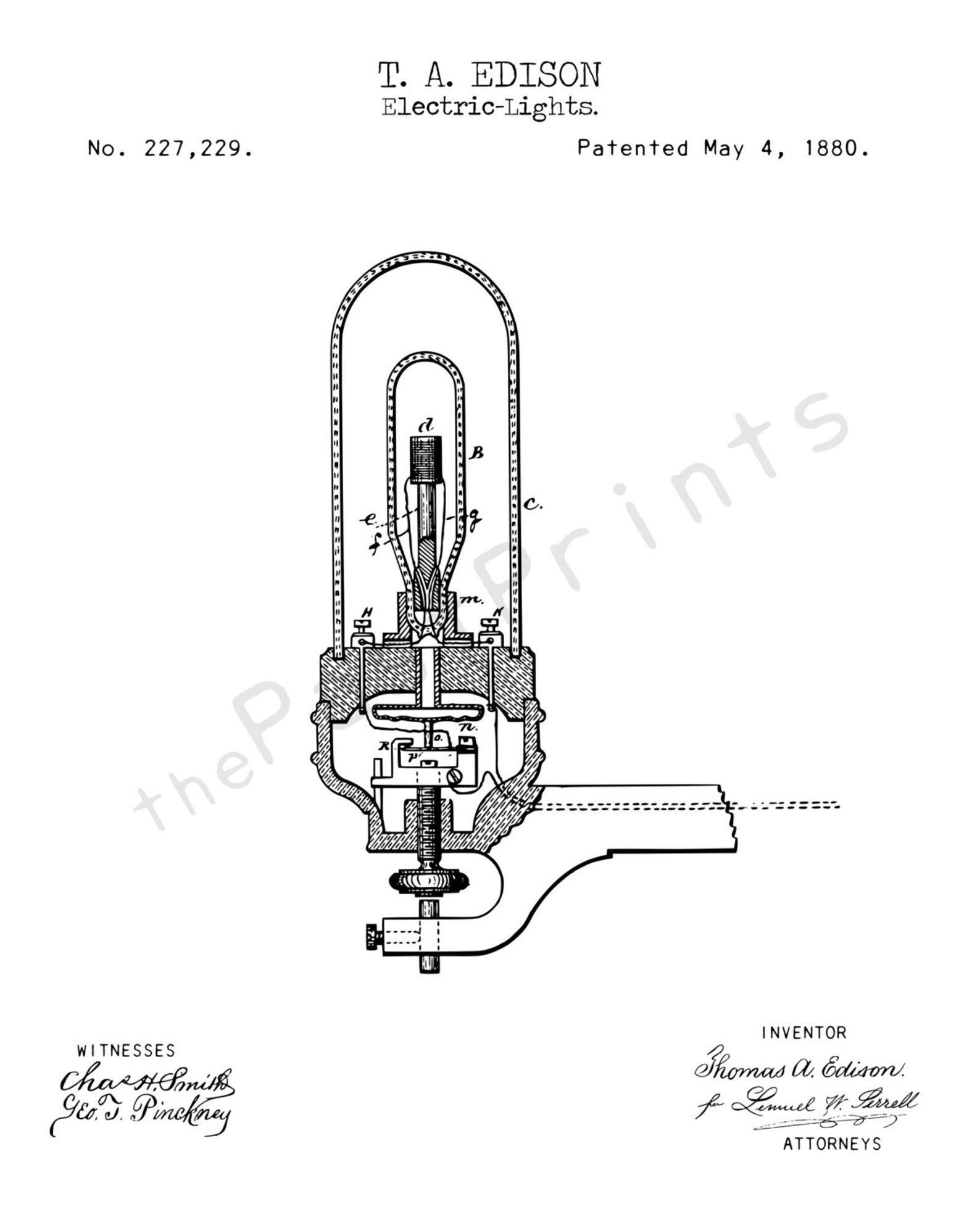 Edison Printable | Thomas Edison Light Bulb | Edison Art | Edison Print ...