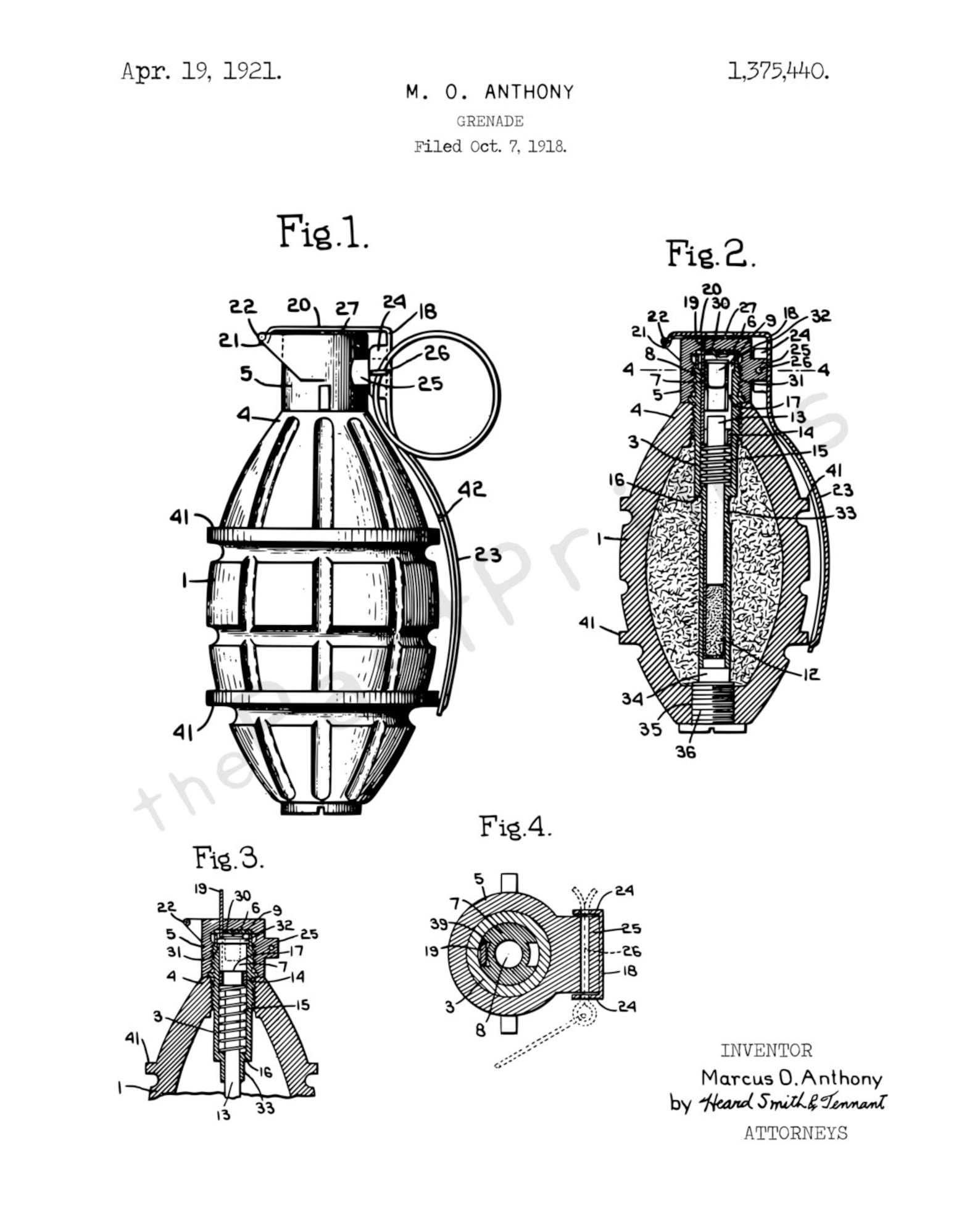 Grenade Printable | Military Print | Military Wall Art | Military Art ...