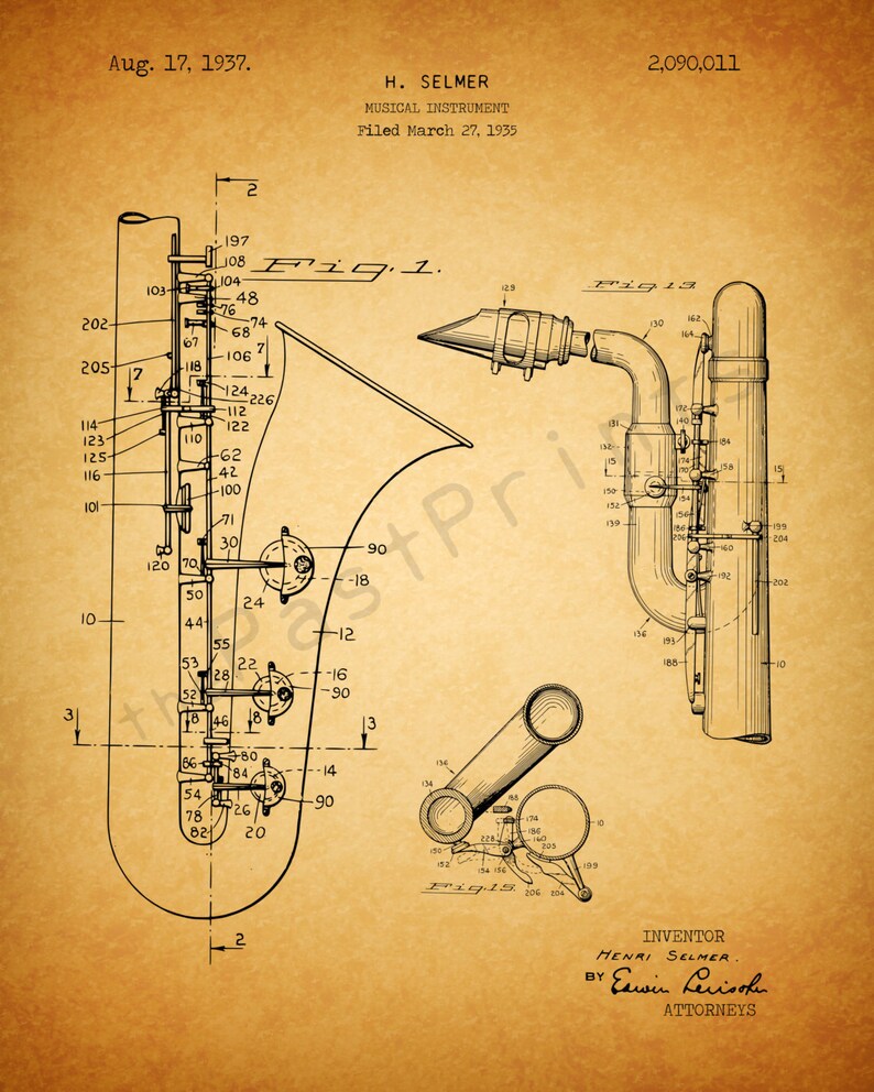 Buy Saxophone Printable Saxophone Art Saxophone Print Online in India ...