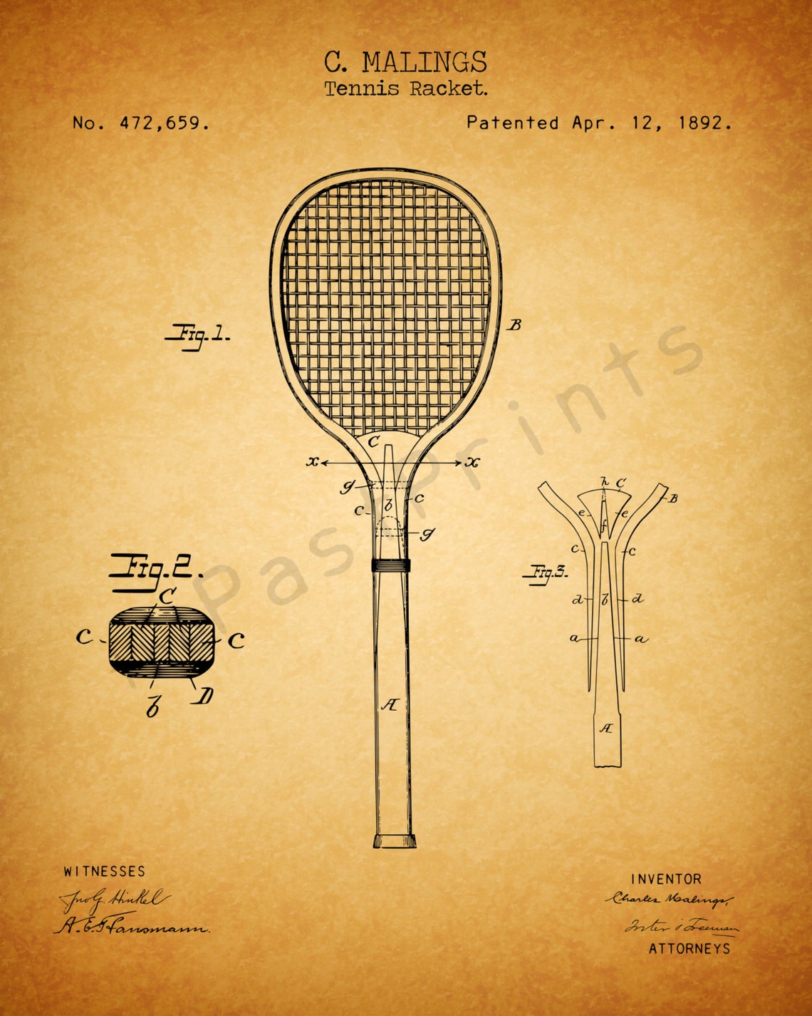 Tennis Printable Tennis Racket Tennis Wall Art Tennis Art Tennis Print ...