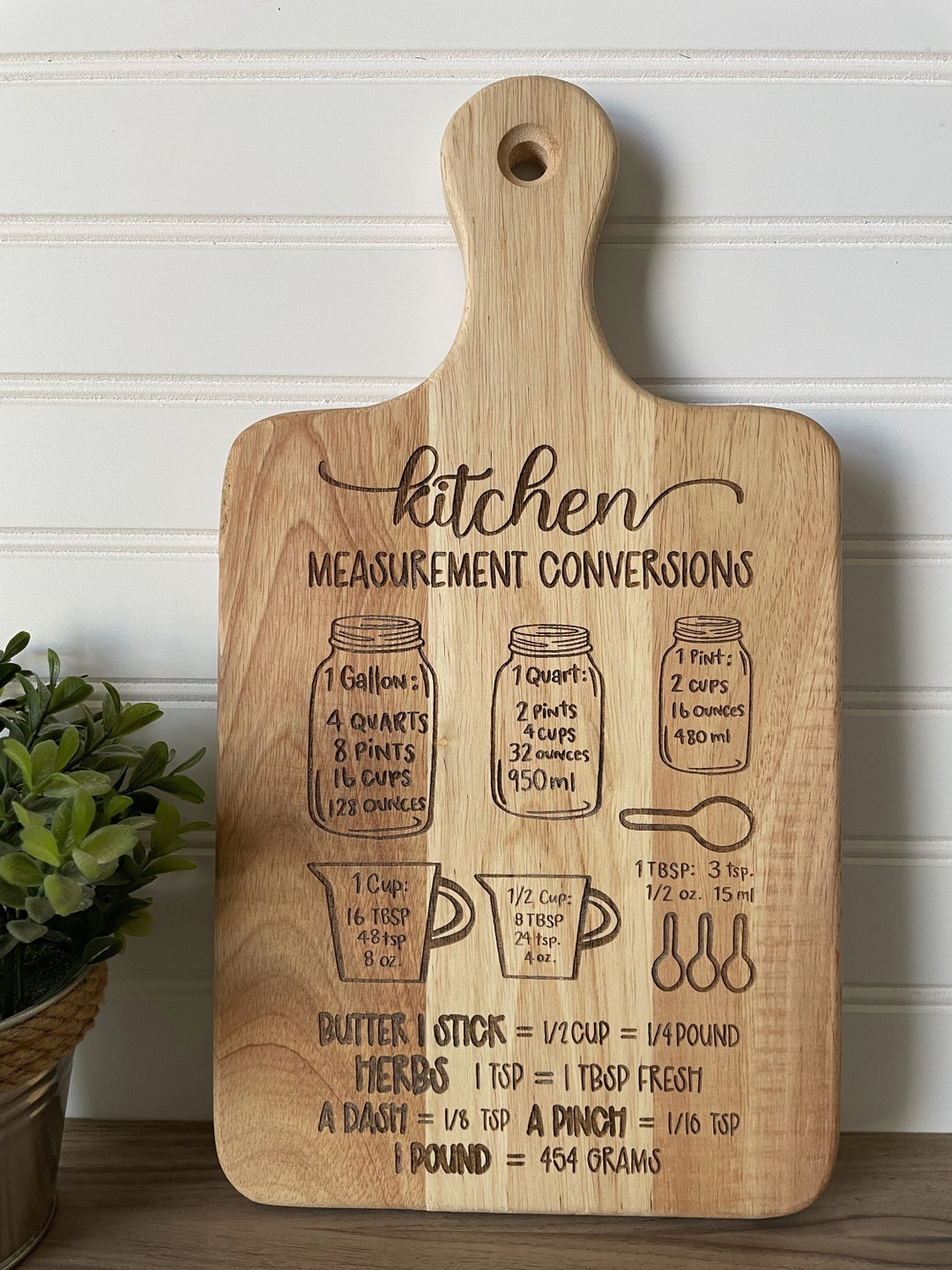Cutting Board Kitchen Measurements | Kitchen Conversions | Charcuterie ...