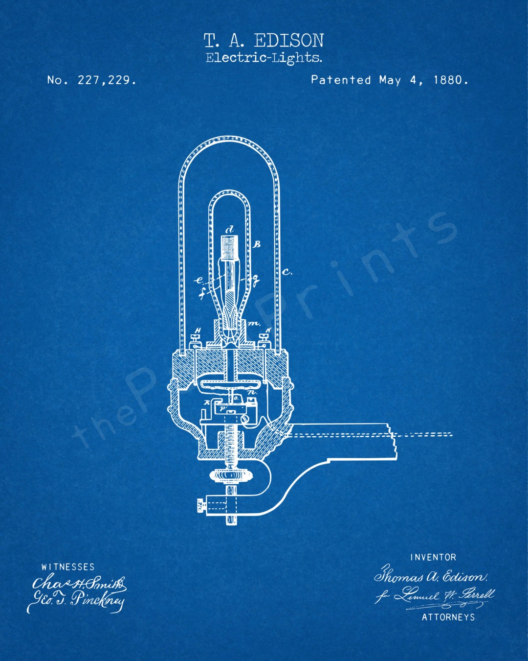 Edison Printable | Thomas Edison Light Bulb | Edison Art | Edison Print ...