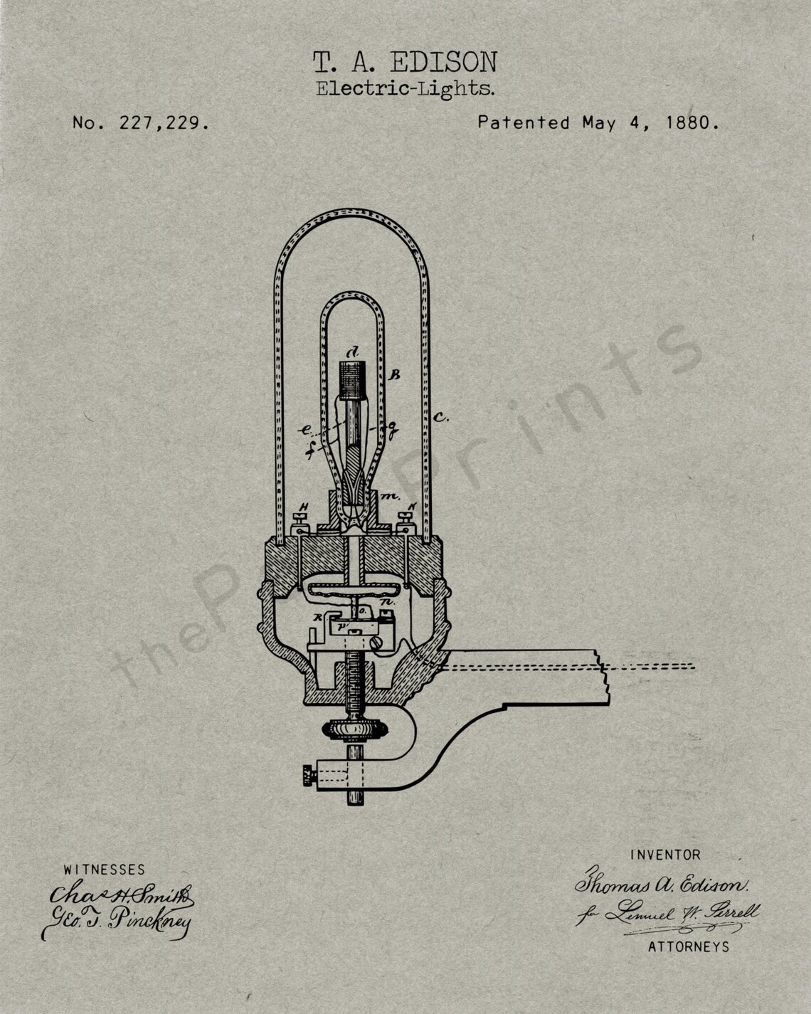 Buy Edison Printable | Thomas Edison Light Bulb | Edison Art | Edison ...