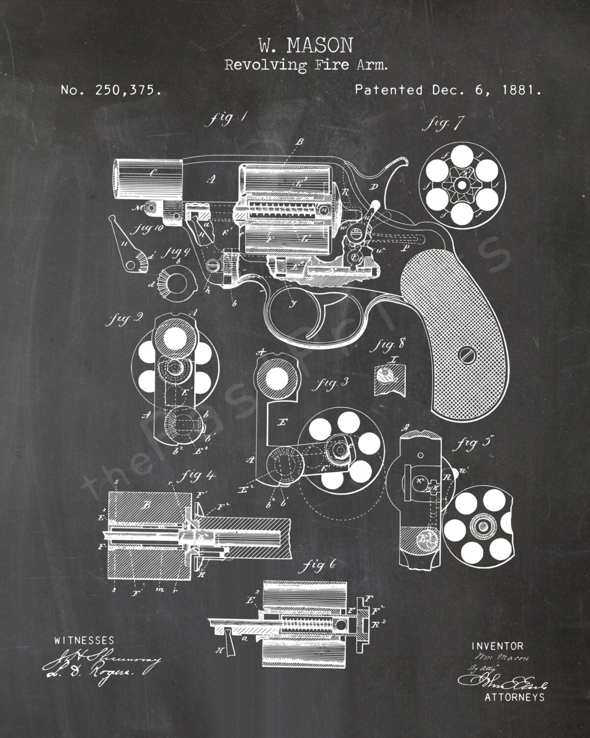 Gun Printable Colt Revolver Gun Art Gun Print Gun Poster Gun Decor ...