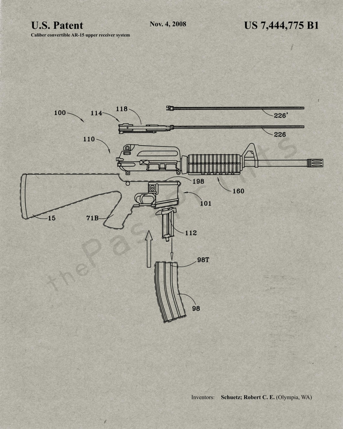 AR 15 Printable AR 15 Gun Art Gun Print Gun Poster - Etsy