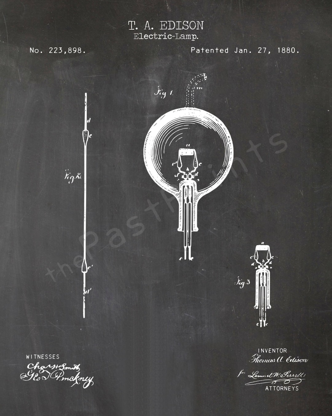 Edison Printable | Thomas Edison Light Bulb | Edison Art | Edison Print ...