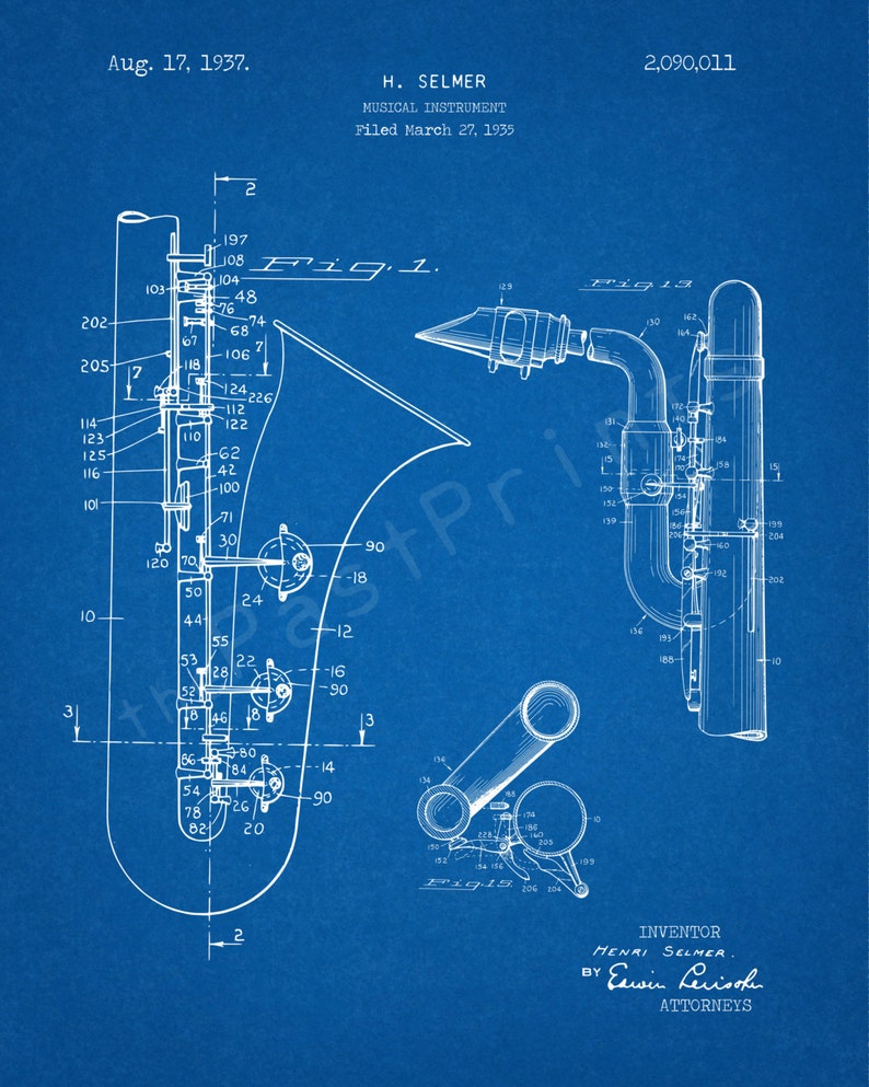 Saxophone Printable | Saxophone Art | Saxophone Print | Saxophone ...