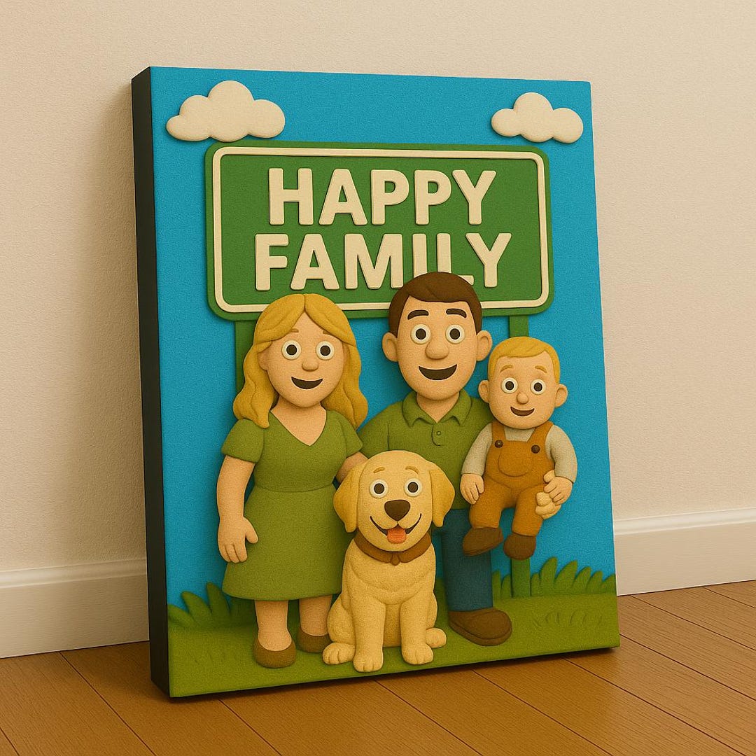 Custom Claymation‑style or Comic‑style Family Portrait | Personalized ...
