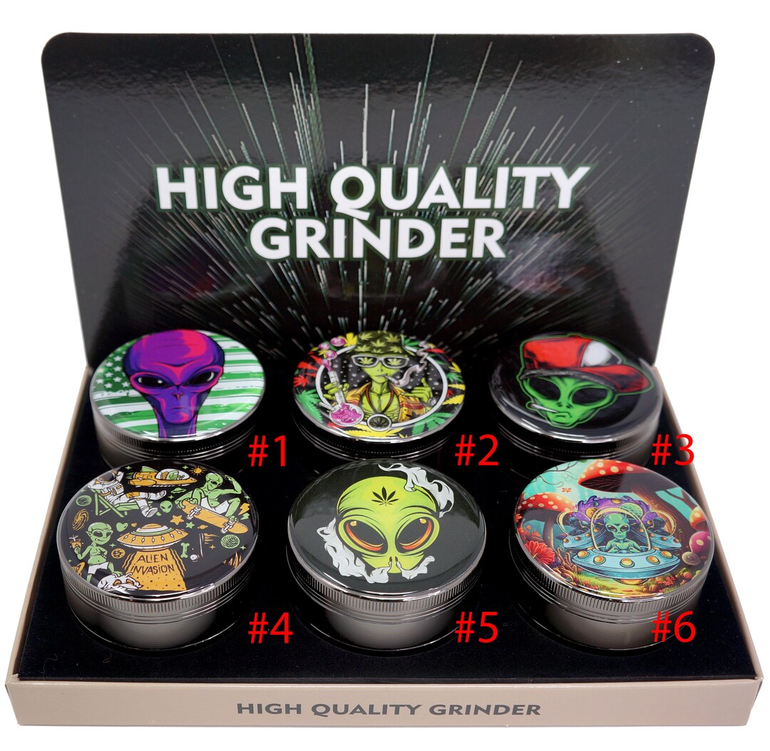 Cali Factory - Alien Design 63mm Large Size Zinc Alloy 4 Piece Premium ...