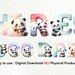 Baby Panda Alphabet & Doodles: Clipart Set With PNG Letters, Numbers ...