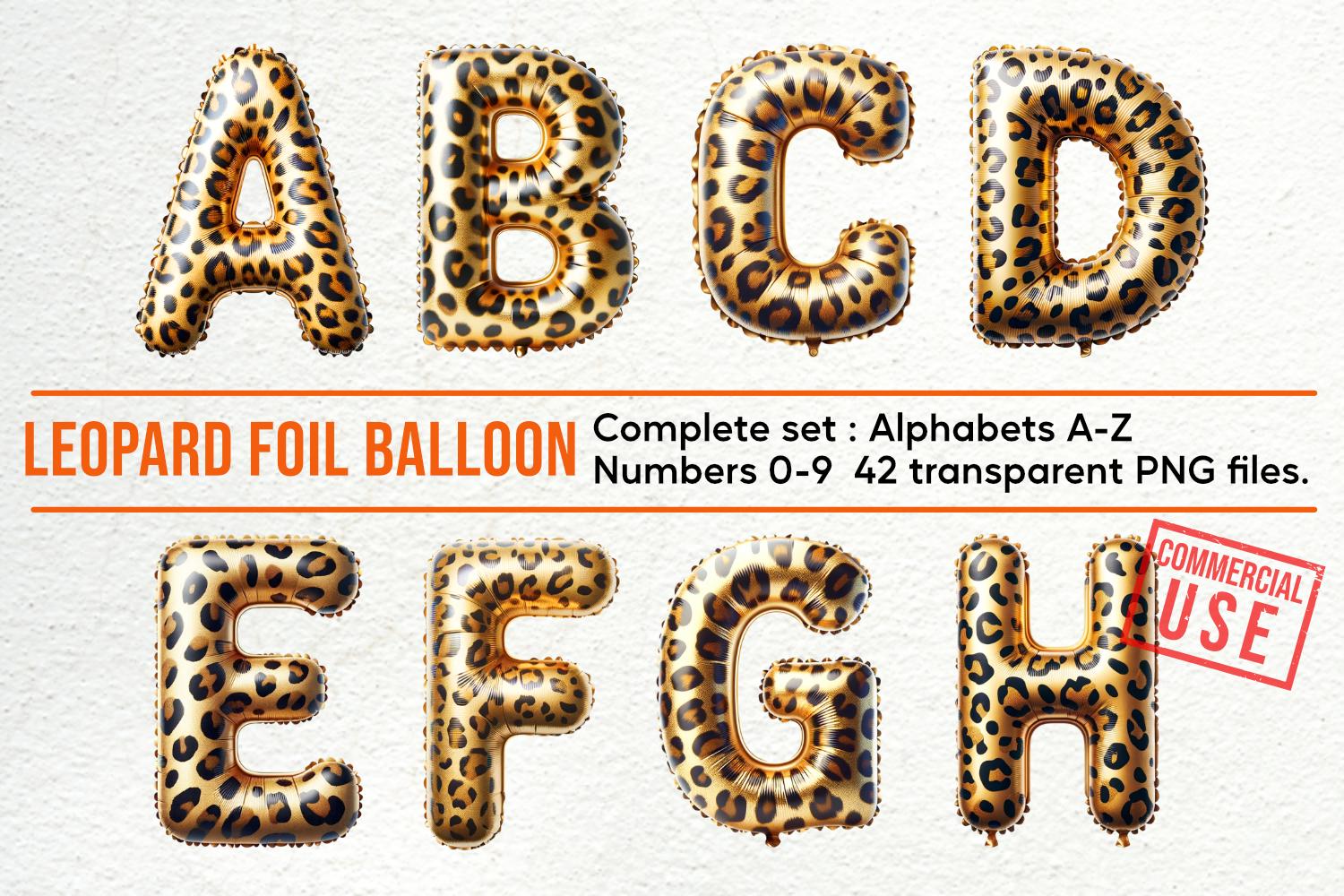 Leopard Balloon Alphabet & Doodles: Clipart Set With PNG Letters ...