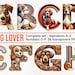 Dog Lover Alphabet & Doodles: Clipart Set With PNG Letters, Numbers ...