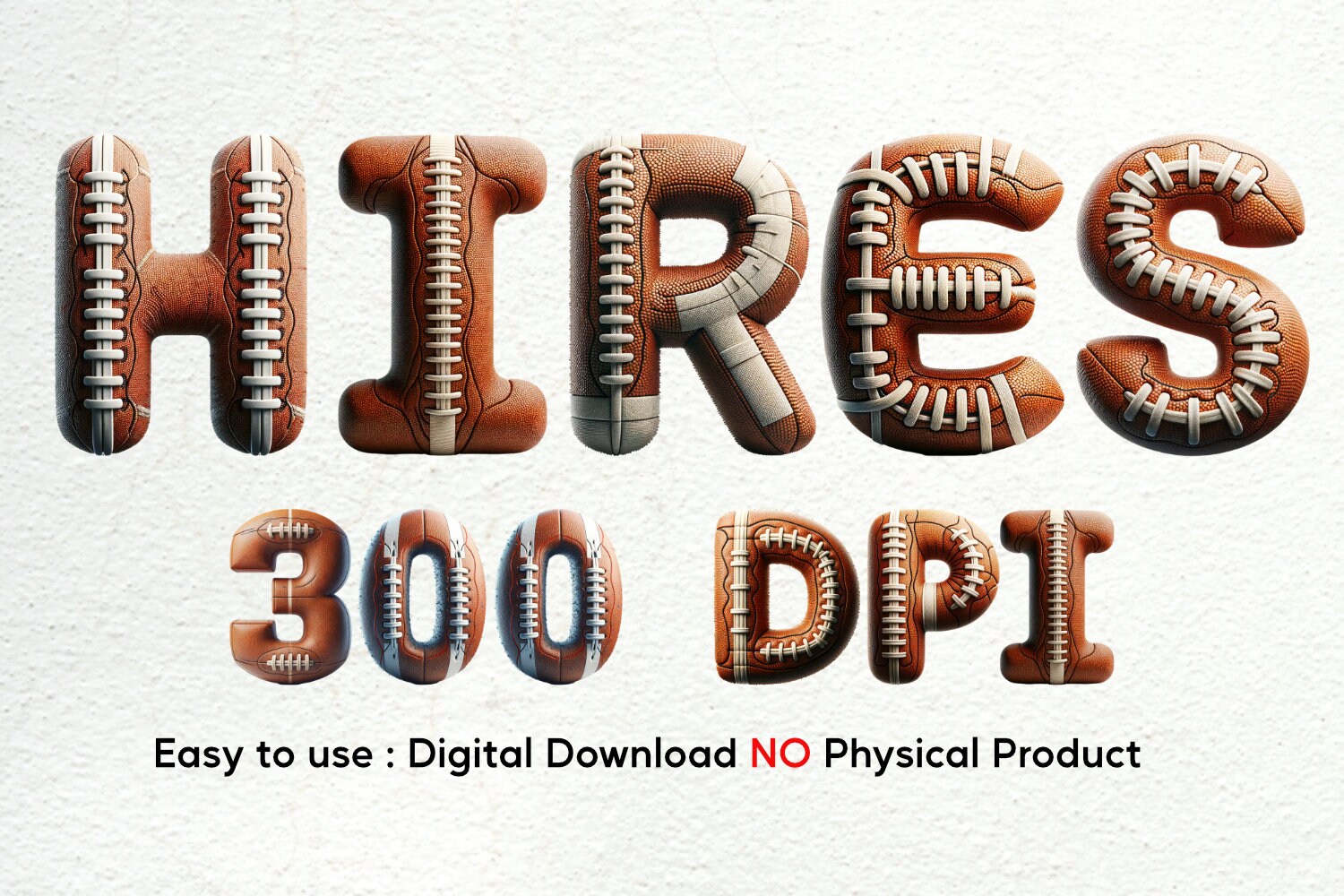 American Football Alphabet & Doodles: Clipart Set With PNG Letters ...