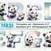 Baby Panda Alphabet & Doodles: Clipart Set With PNG Letters, Numbers ...