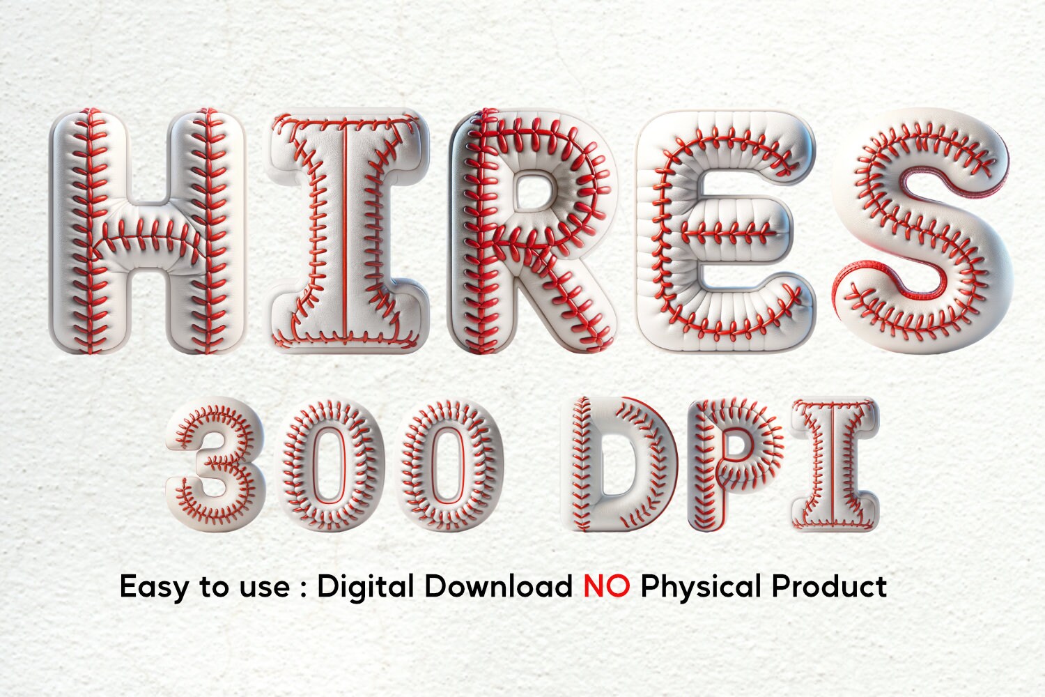 Baseball Alphabet & Doodles: Clipart Set With PNG Letters, Numbers ...