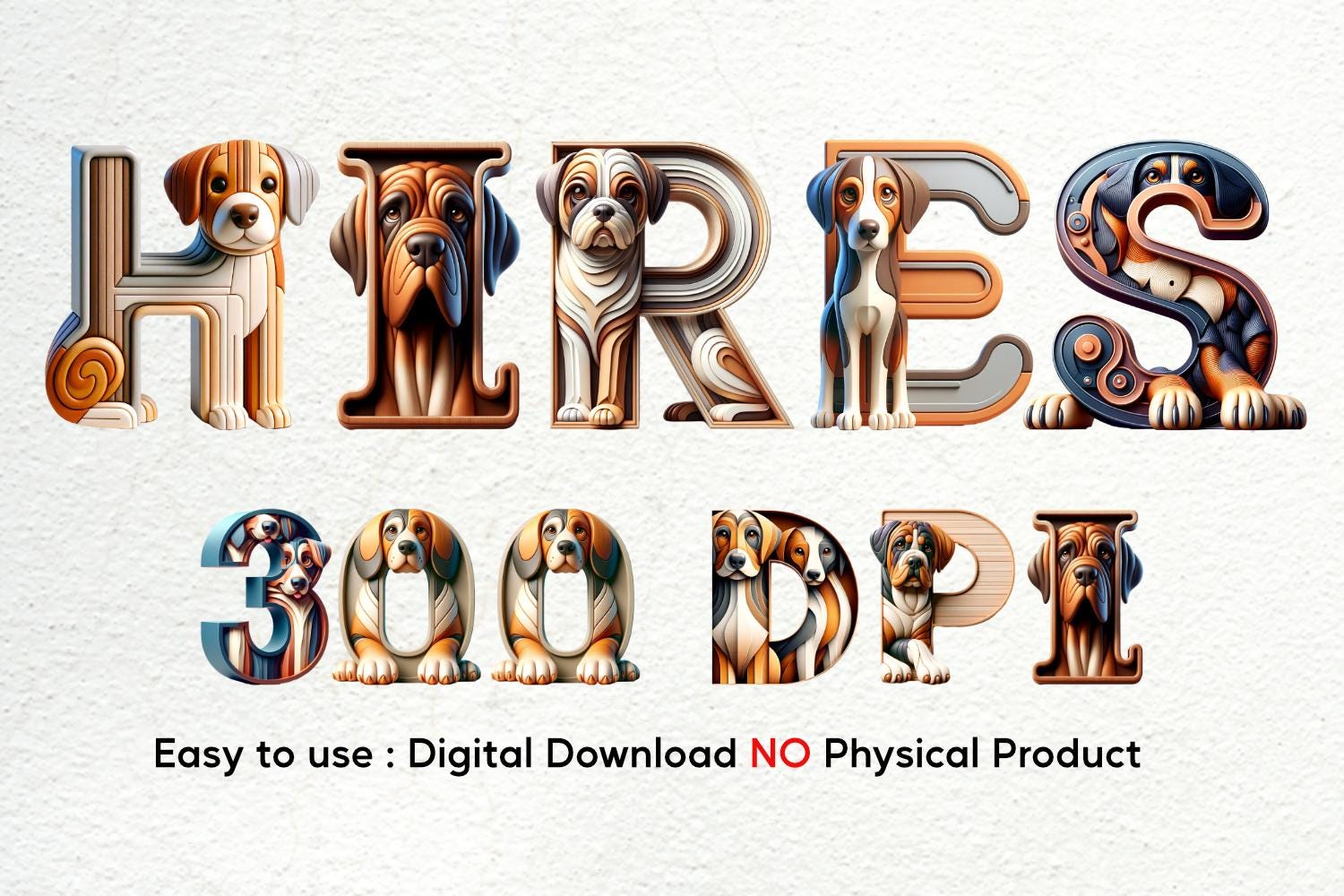 Dog Lover Alphabet & Doodles: Clipart Set With PNG Letters, Numbers ...