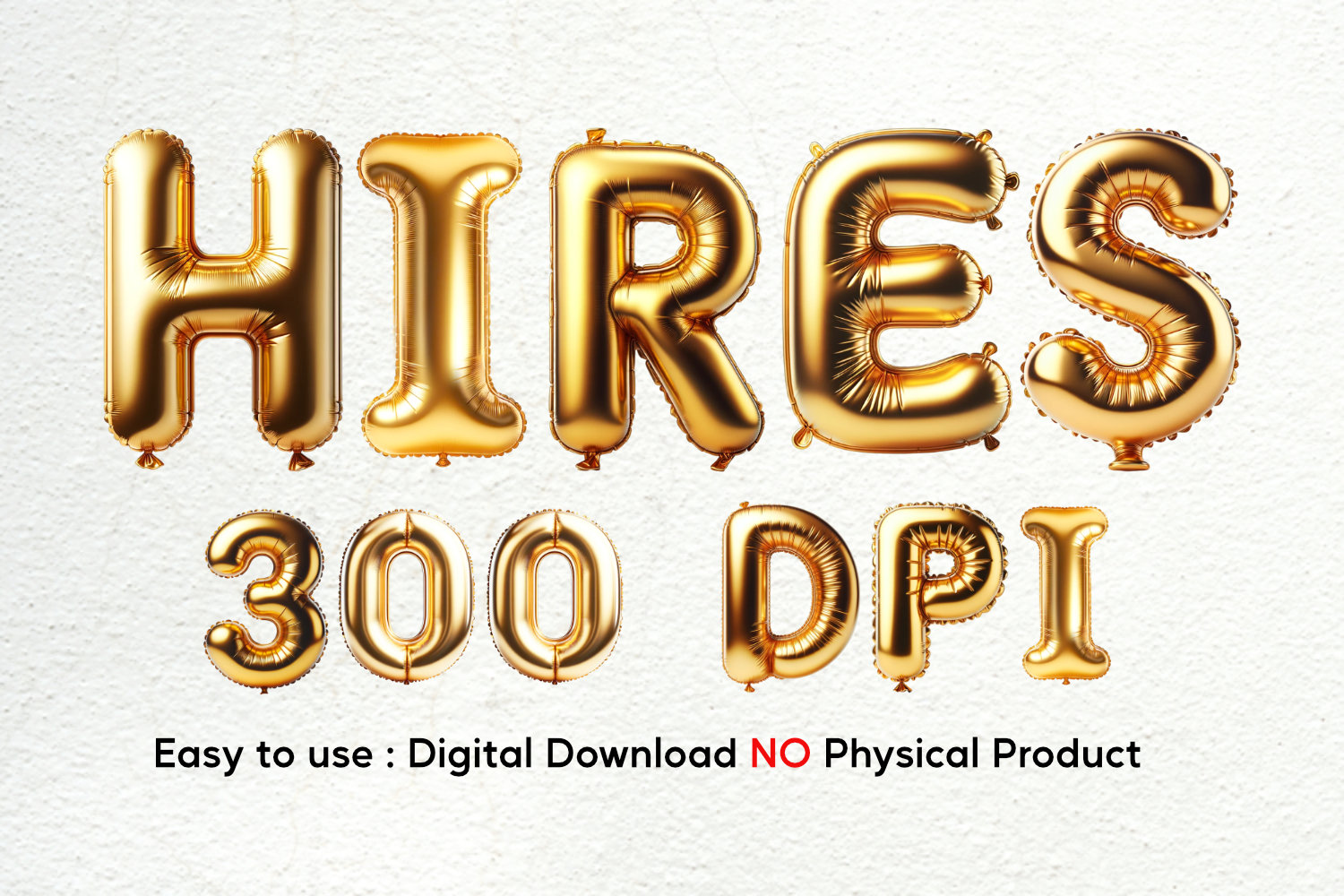 Gold Foil Balloon Alphabet & Doodles: Clipart Set With PNG Letters ...