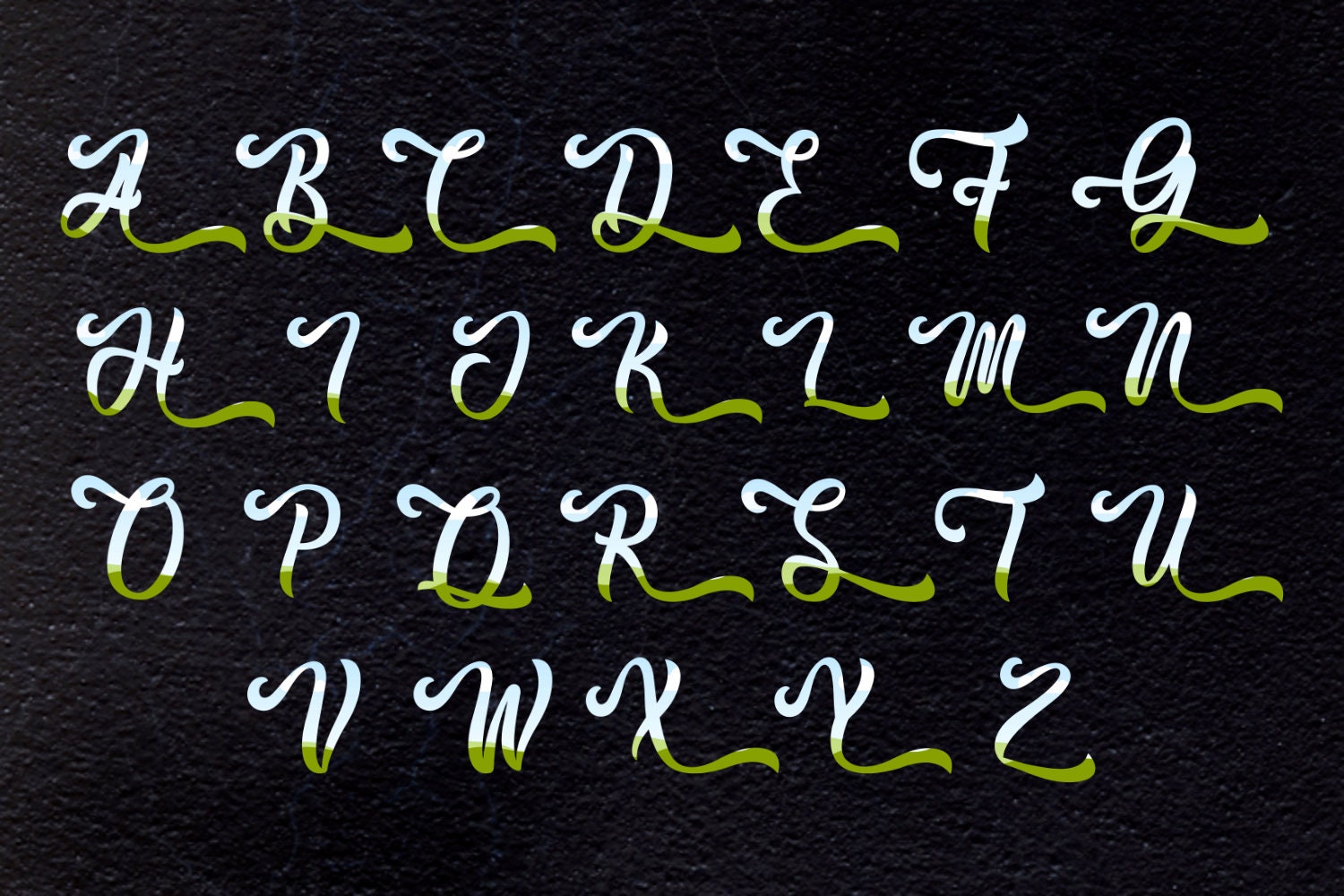 Vintage Long-tail Letters Doodle Canva Frames : 52 Vintage for Letters ...