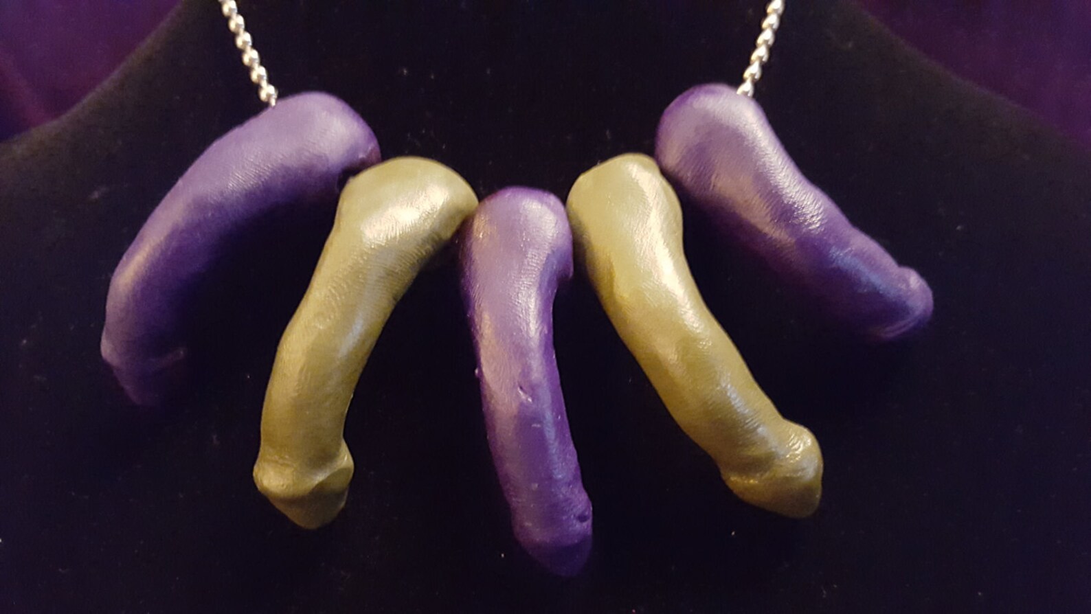 Dickeydick 5 Piece Purple And Camo Penis Bead Dicklace Etsy Hong Kong