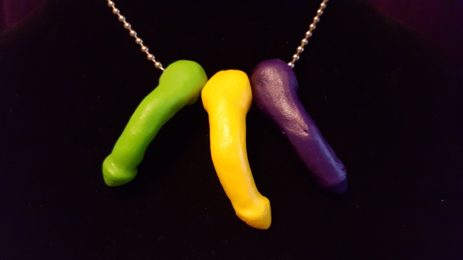 Dickeydick Mardi Gras - 3 Piece Penis Bead Dicklace - Etsy