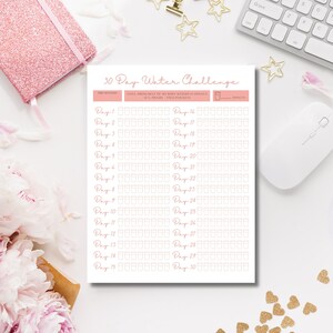 30 Day Water Challenge, Daily Water Tracker, Printable Habit Tracker ...
