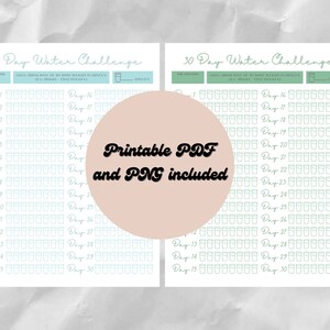 30 Day Water Challenge, Daily Water Tracker, Printable Habit Tracker ...