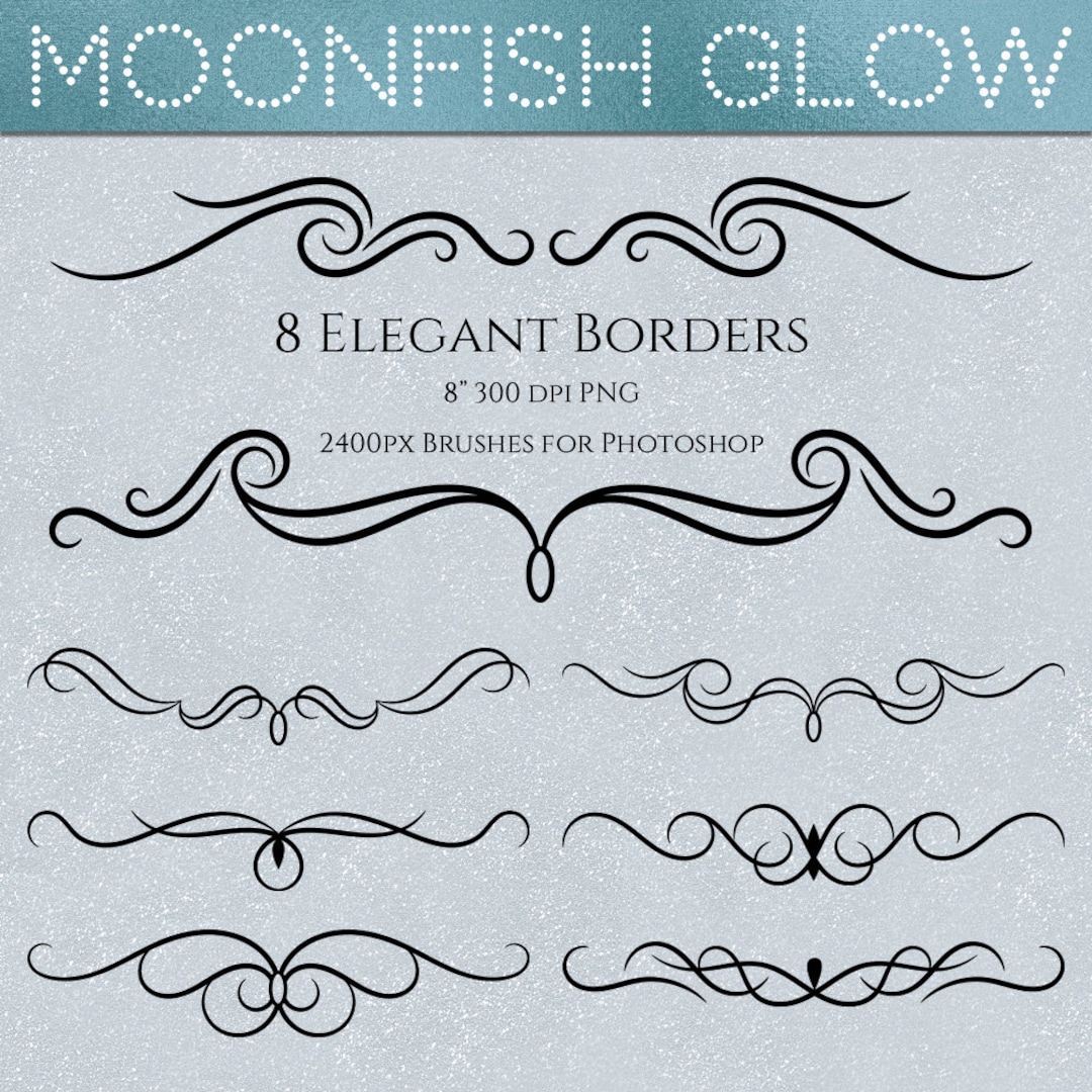 Dramatic Decorative Borders - 8 Brushes for Photoshop, Commercial Use ...