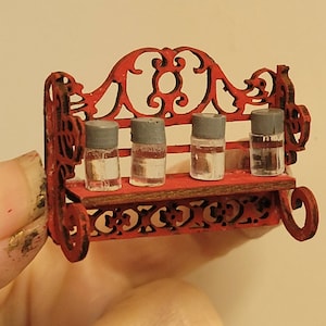 1:12 Scale Miniature Spice Rack With Jars Available as a Kit - Etsy
