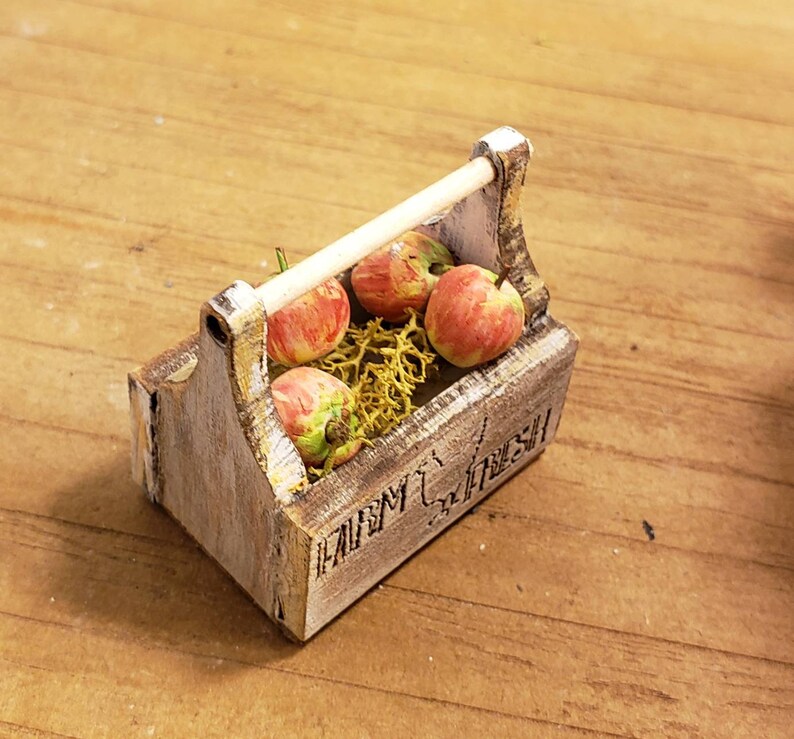 Charming Dollhouse Farm Style Caddy 1:12 Scale Available | Etsy