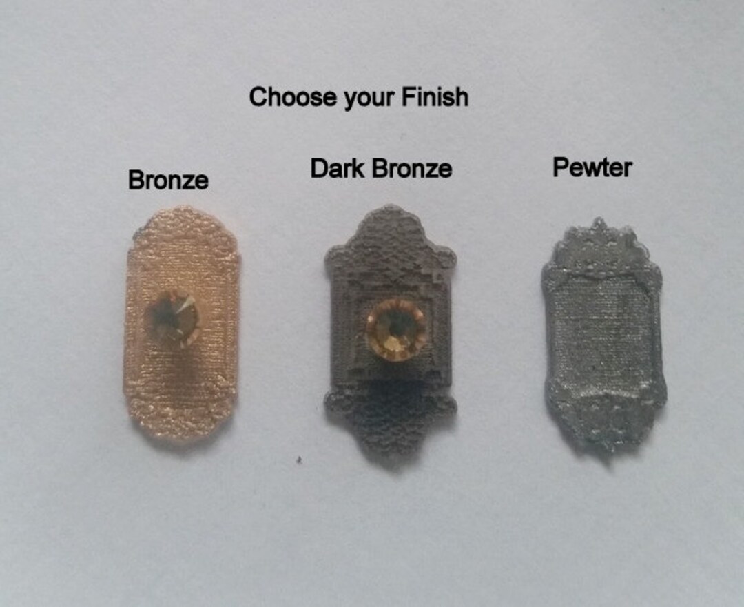 Miniature Door Handle With Decorative Plate With Knob. Choose From 4 ...