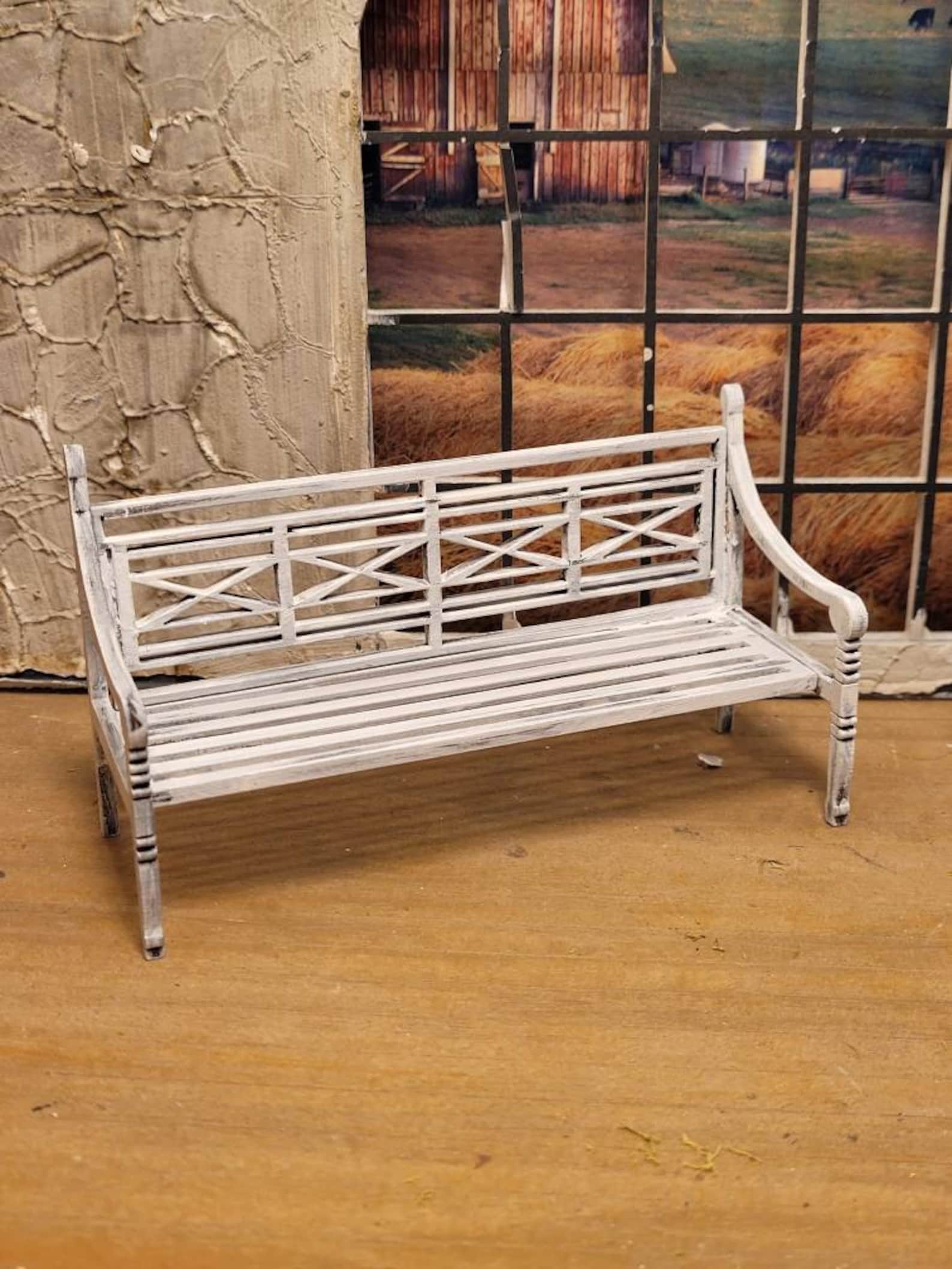 Miniature Dollhouse 1:12 Scale Bench Available Unfinished - Etsy