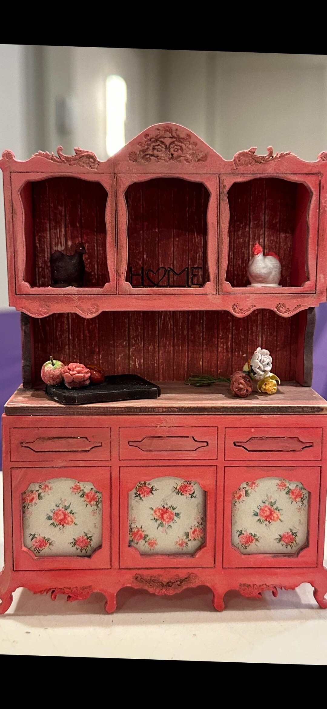 Miniature Dollhouse Hutch 1:12 Scale Available as a Kit - Etsy