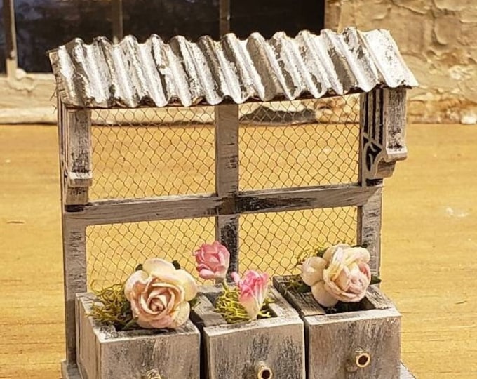 Miniature Gothic Window Planter, Dollhouse Wall Decor, 1:12 Scale Decor ...