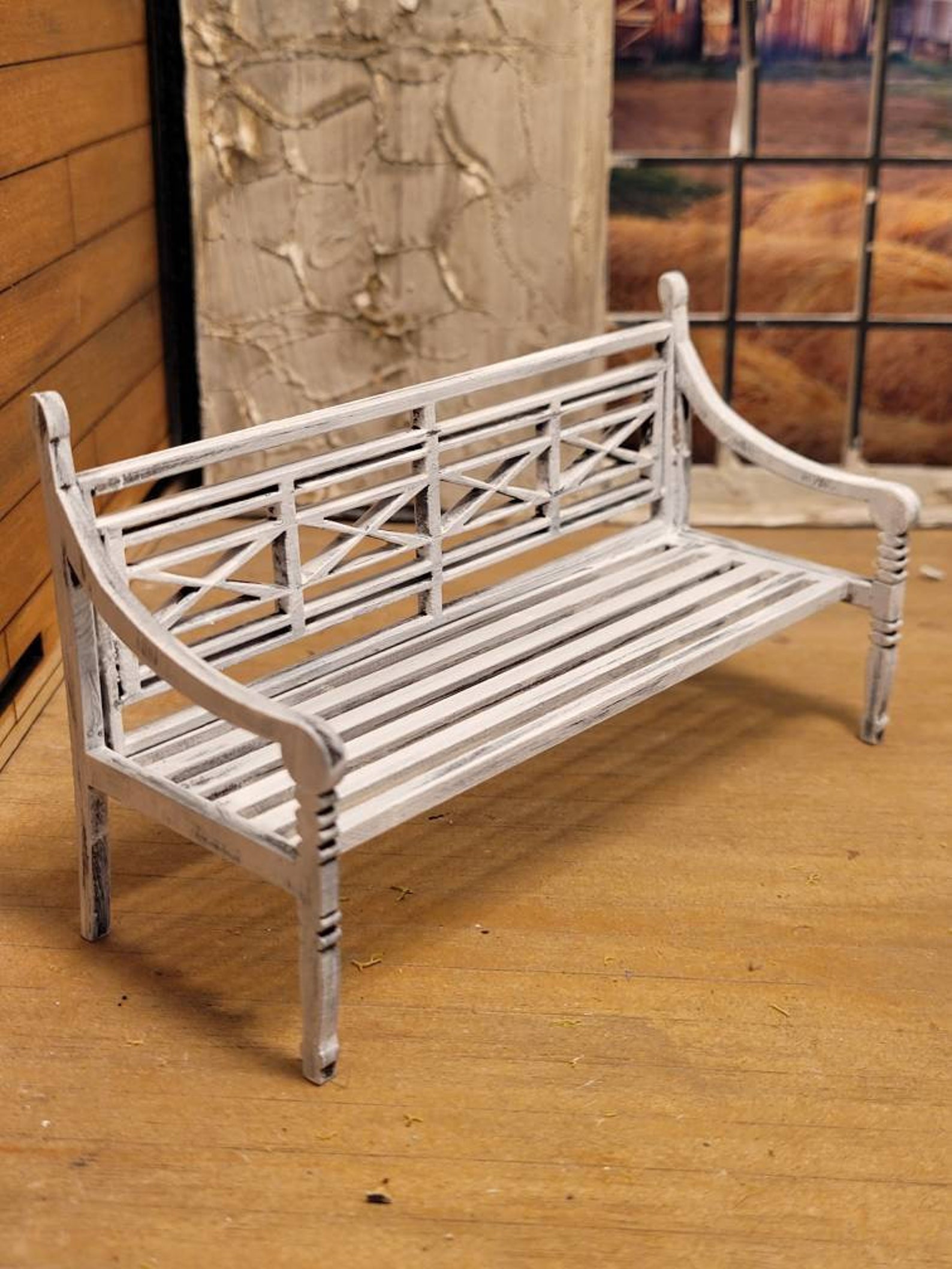 Miniature Dollhouse 1:12 Scale Bench Available Unfinished - Etsy