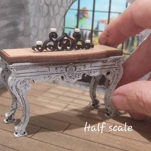 Half Scale Miniature Dollhouse Small Console Table Large or Small ...